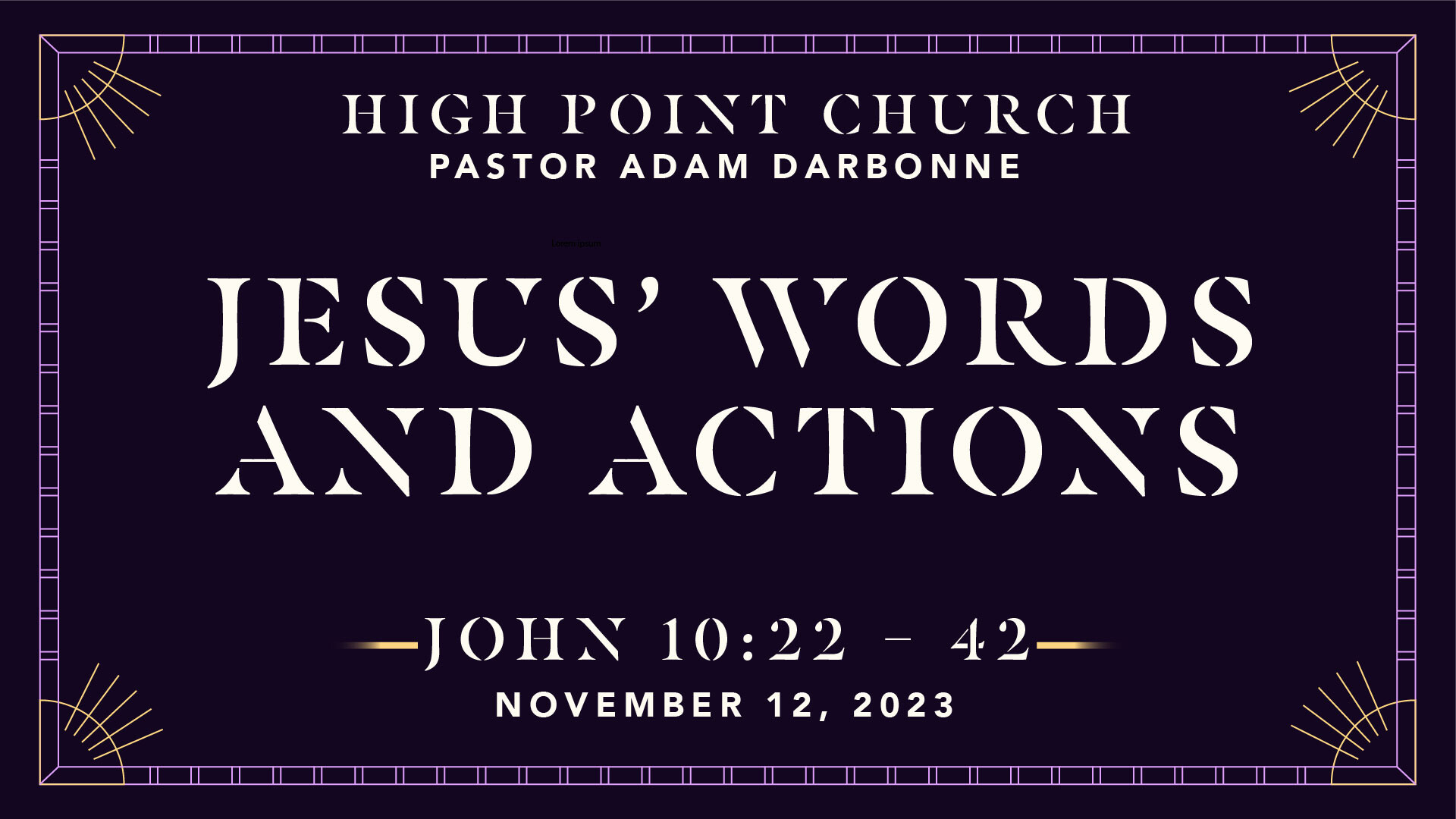 Sermons | High Point Church