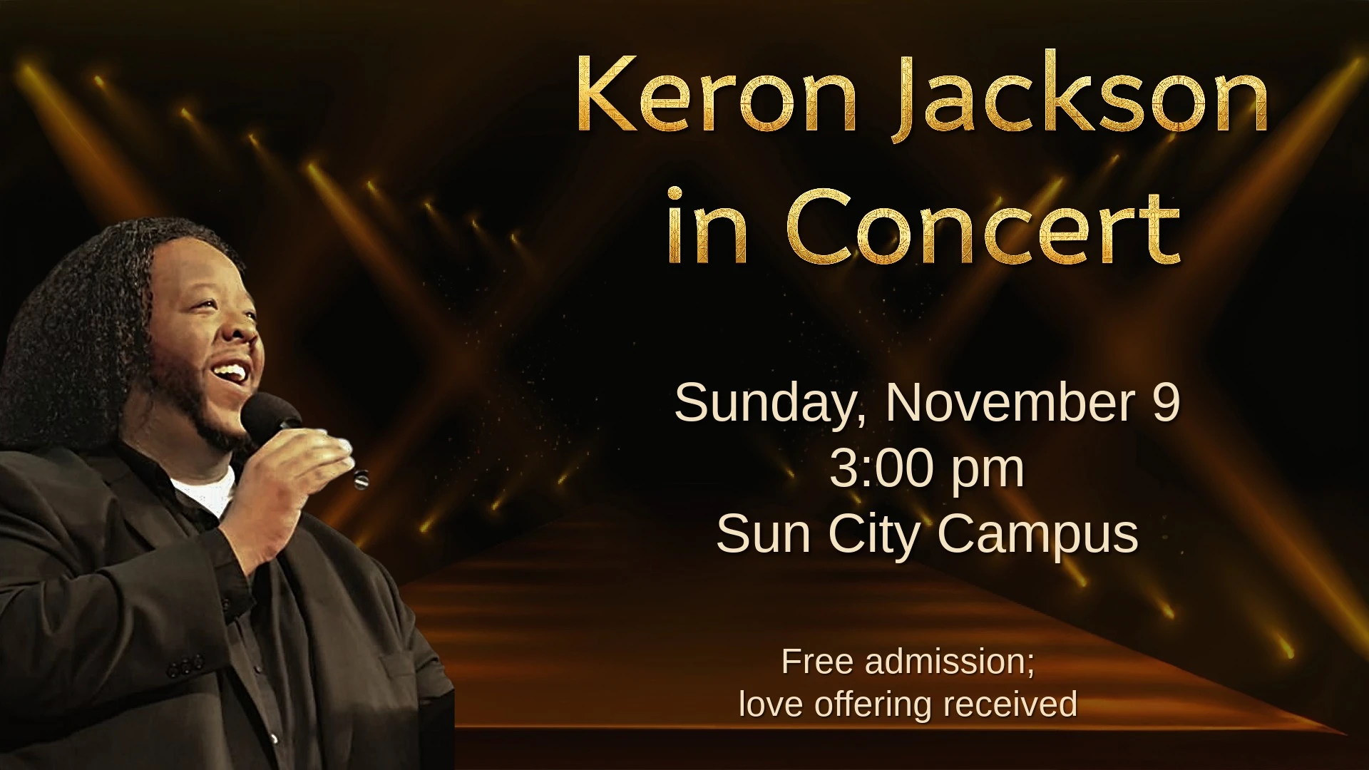 Keron Jackson in Concert | The Worship Place