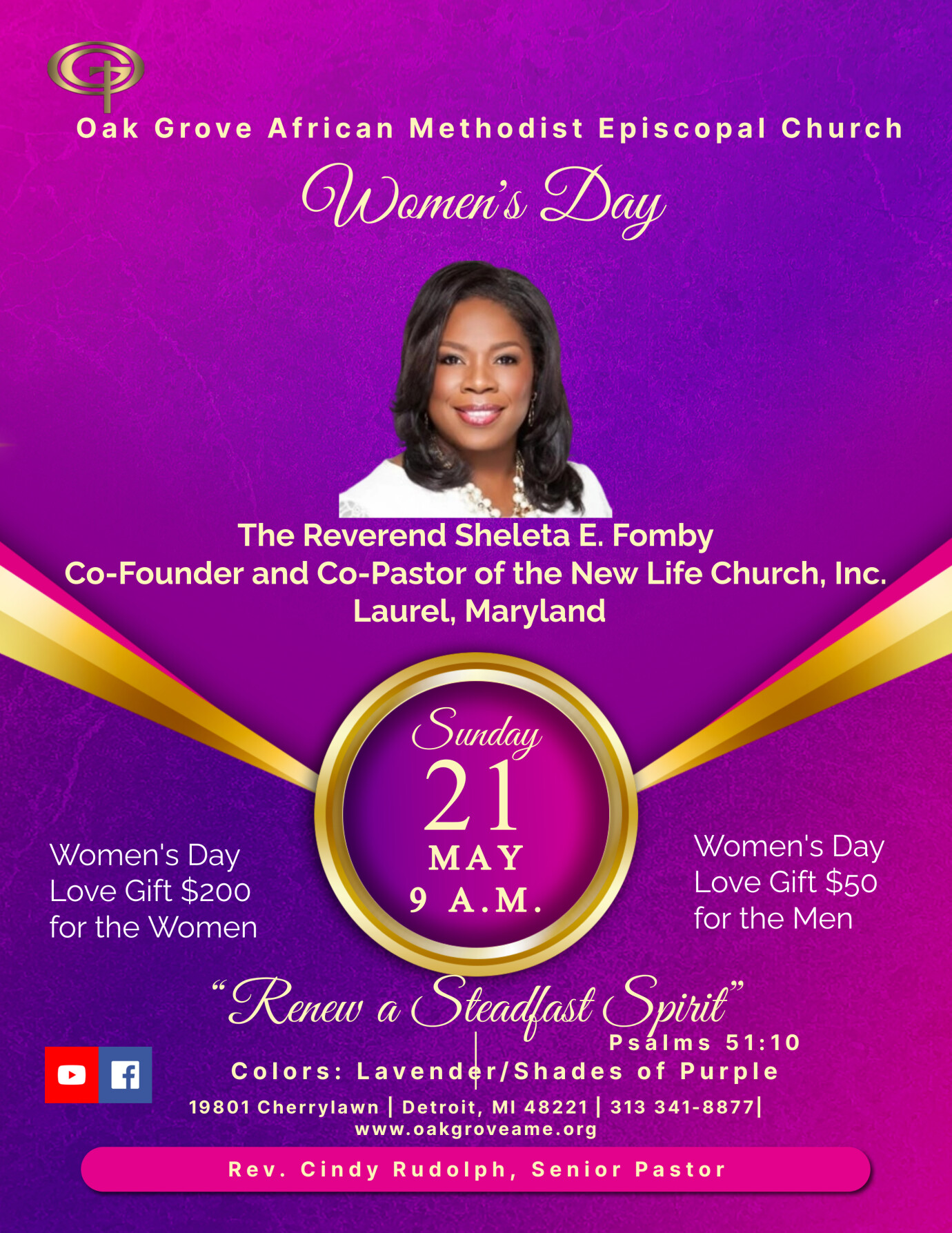Annual Women's Day Worship Service | Oak Grove AME, Detroit MI