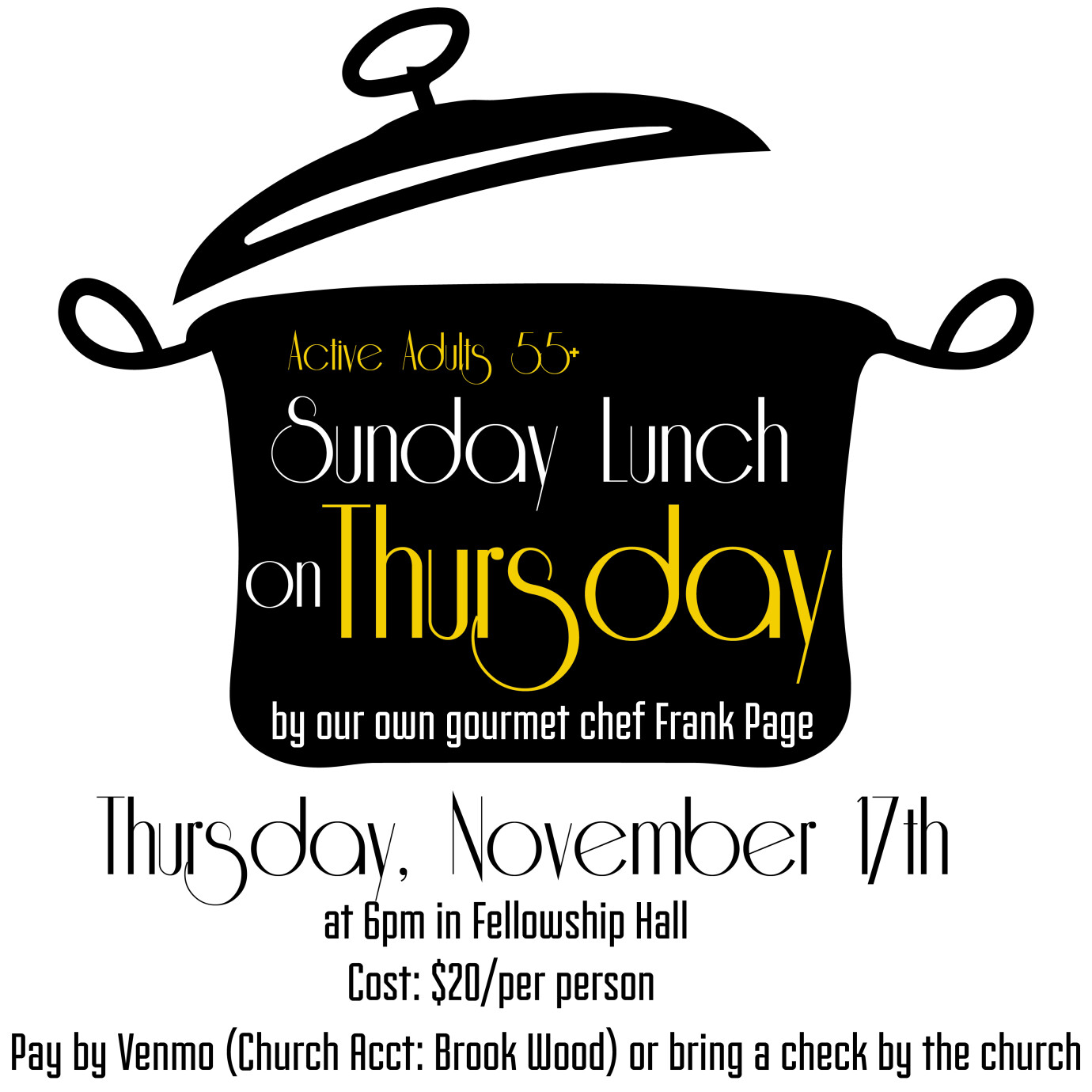 Active Adults (55+) Sunday Lunch on Thursday | Brookwood Baptist Church