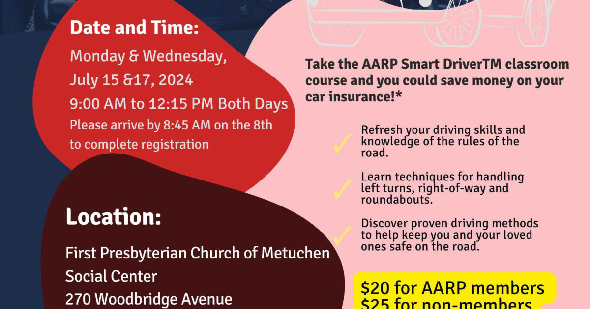 AARP Driving Course | First Presbyterian Church of Metuchen