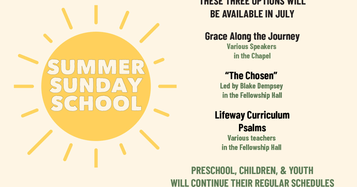 Summer Sunday School 2025 | Brookwood Baptist Church