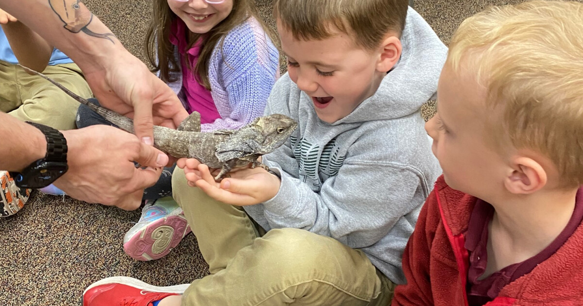 Reptarium visits K-3 grades | Articles | Trinity Lutheran Church