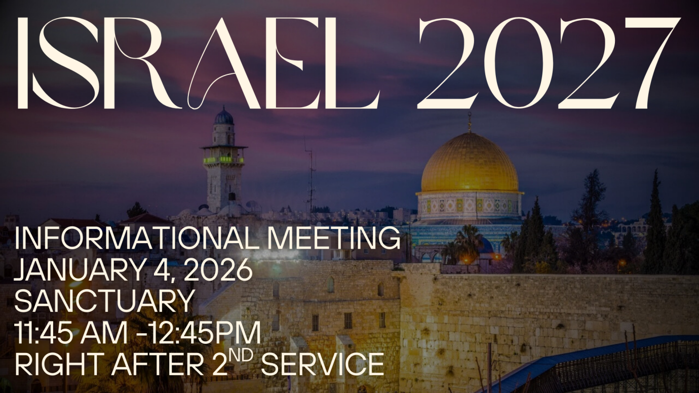 Israel 2027 Info Meeting | Grace Chapel Castle Rock