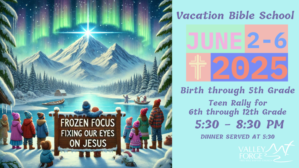 2025 VBS - Frozen Focus: Fixing Our Eyes on Jesus Commencement Program ...