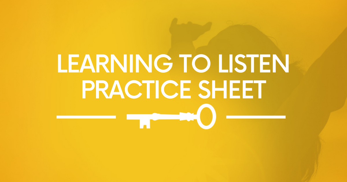 Learning to Listen | Articles | Heart of the Father