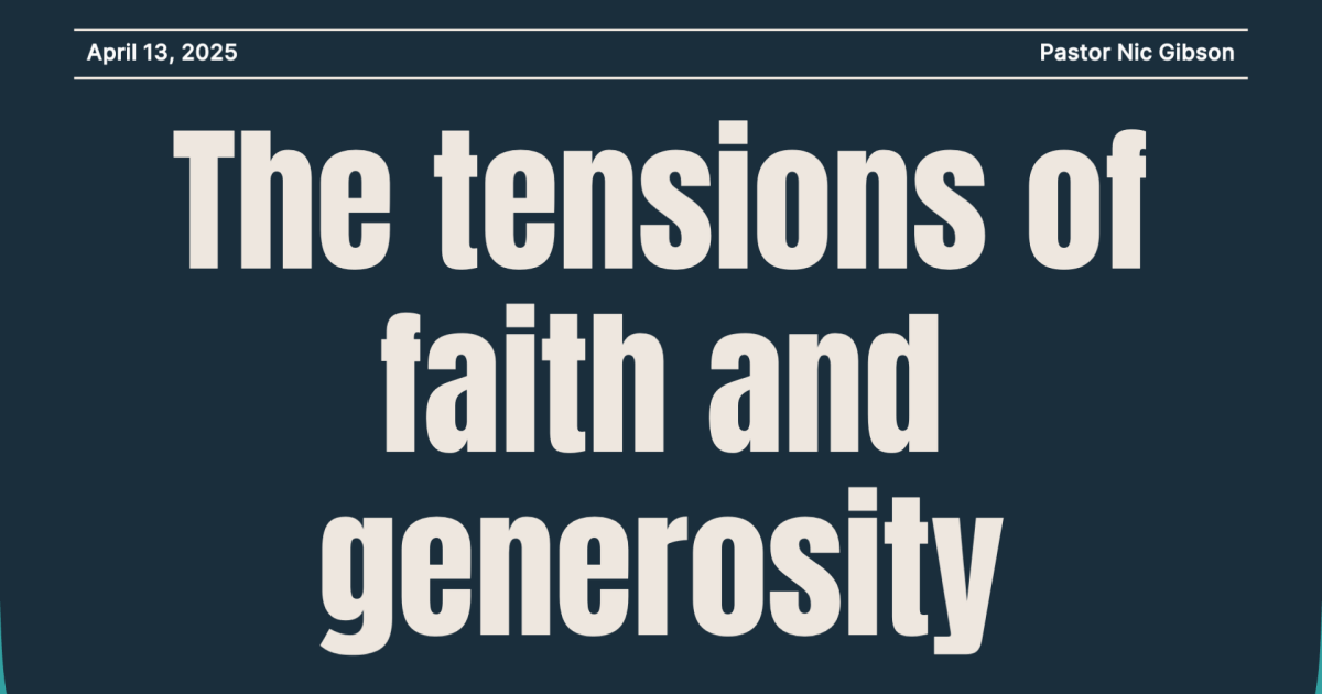 The Tensions of Faith and Generosity | Sermons | High Point Church
