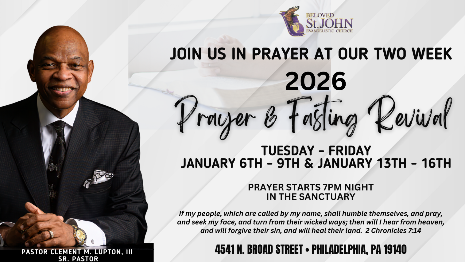 2026 PRAYER & FASTING REVIVAL | Beloved St. John Evangelistic Church