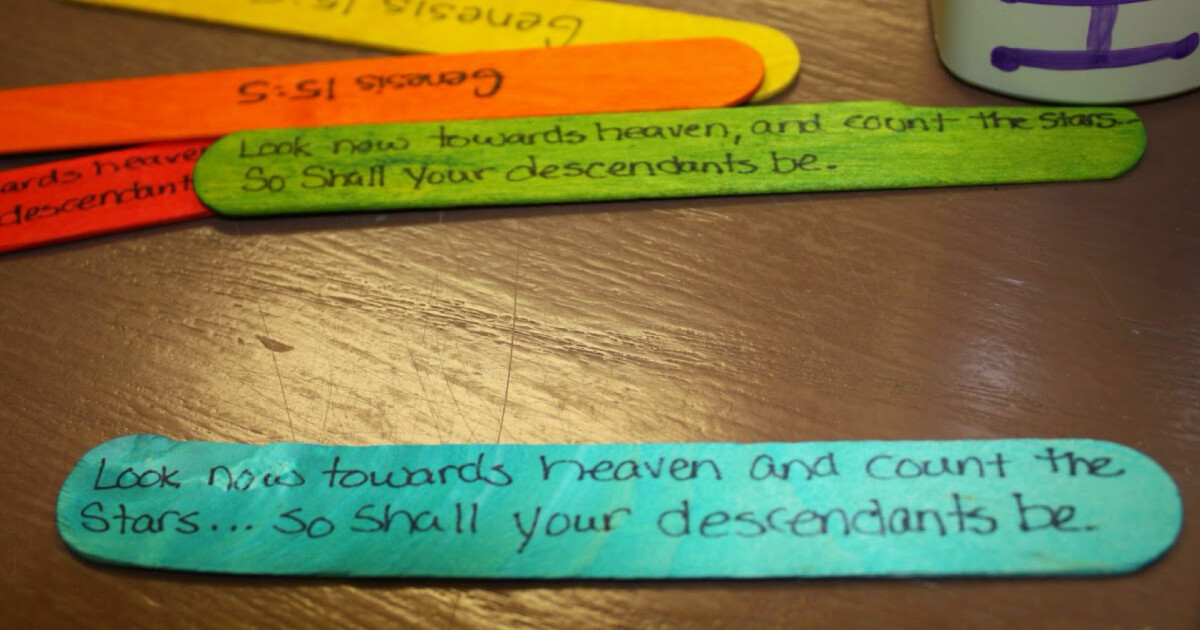 Memory Verse Craft Sticks | Articles | Prince Avenue Baptist Church