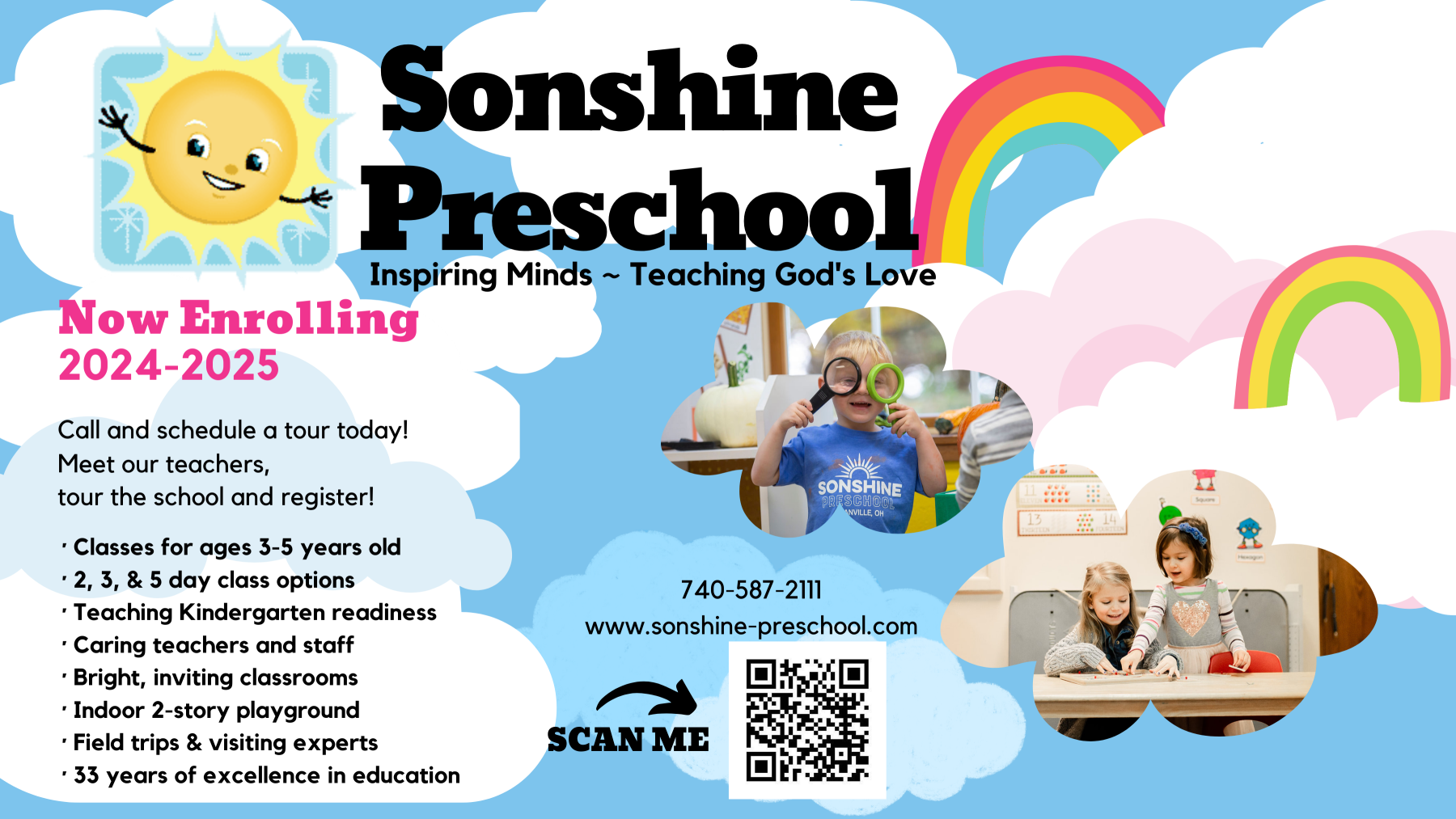 Sonshine Preschool: Now Enrolling 2024-2025 | Spring Hills Baptist Church