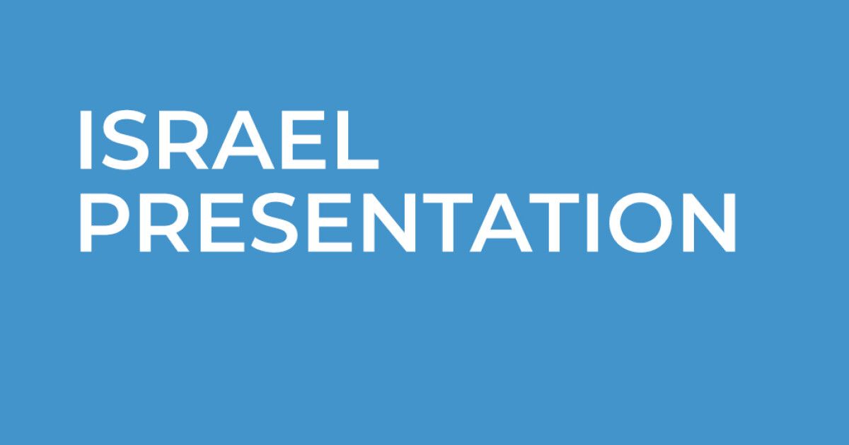 Israel Presentation | Sunnybrook Community Church