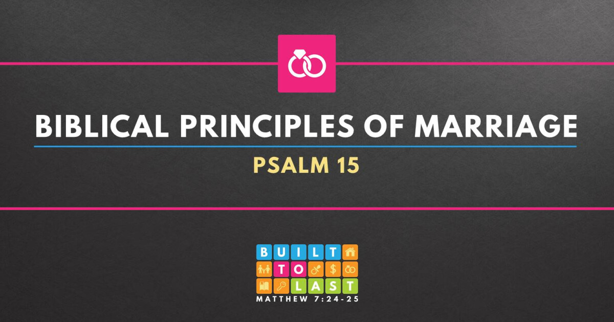 Biblical Principles Of Marriage (Part 1) | Sermons | Coram Deo Bible Church