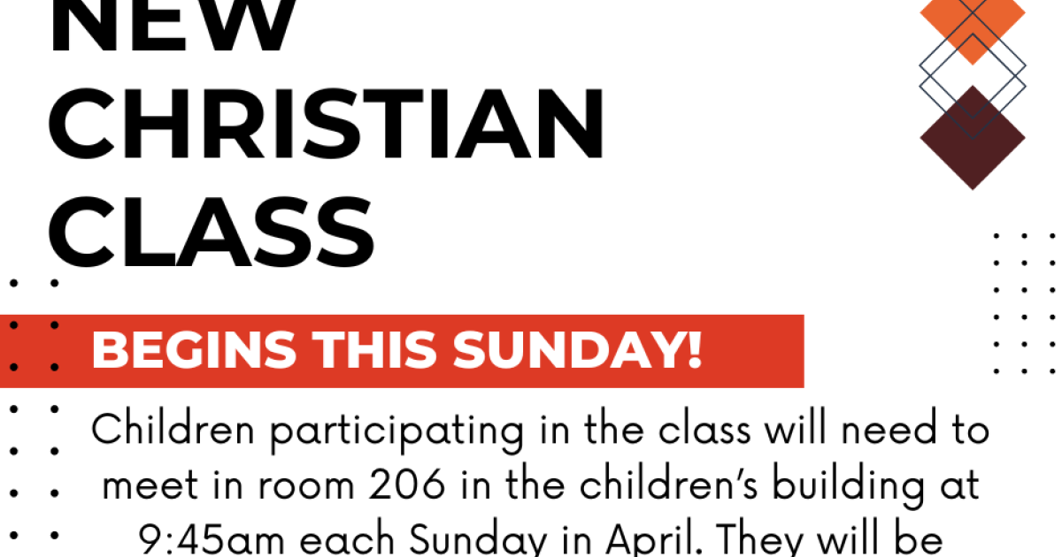 New Christian Class | Field Street Baptist