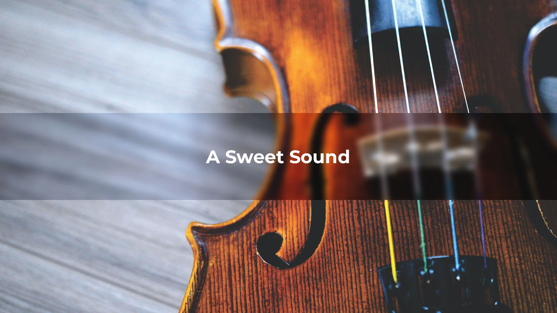 Blog - A Sweet Sound