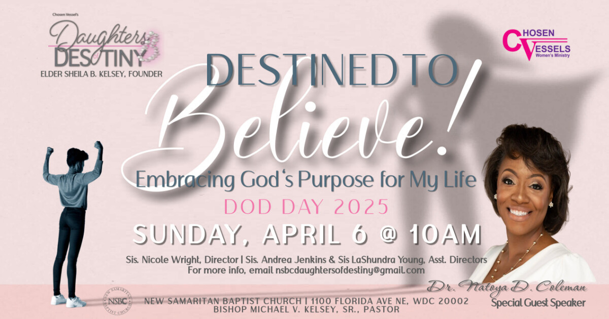 DOD Day 2025 ~ "Destined to Believe: Embracing God’s Purpose for My ...