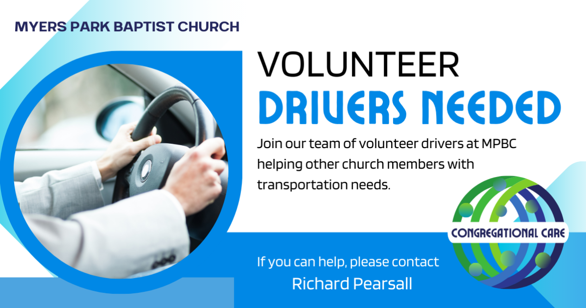 Volunteer Drivers Needed | Articles | Myers Park Baptist Church