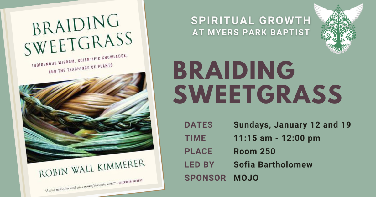 Braiding Sweetgrass Book Study | Myers Park Baptist Church