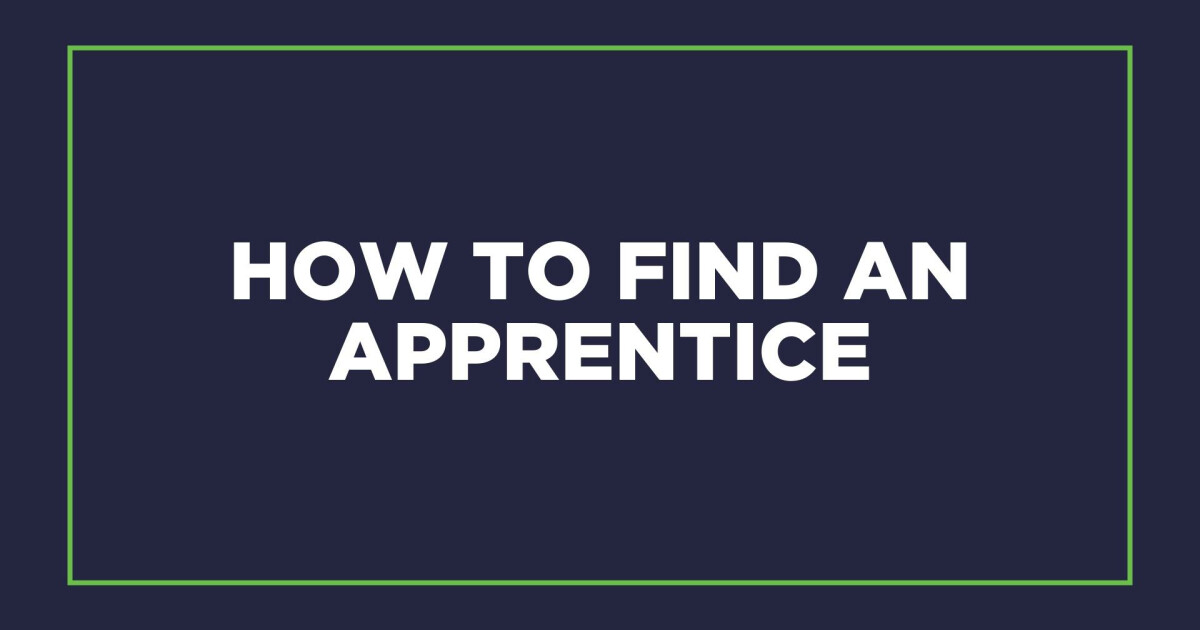 How to find an Apprentice | Articles | Bent Tree Bible Fellowship