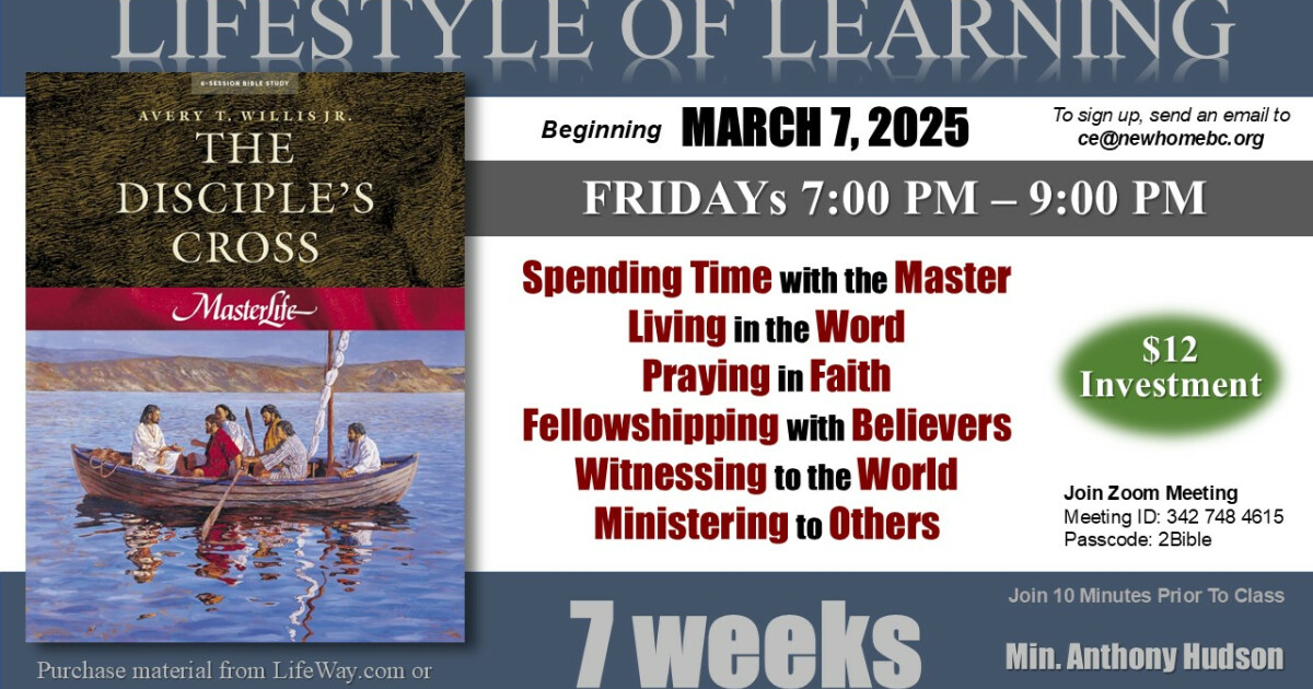 Christian Education - The Disciple's Cross | New Home Baptist Church