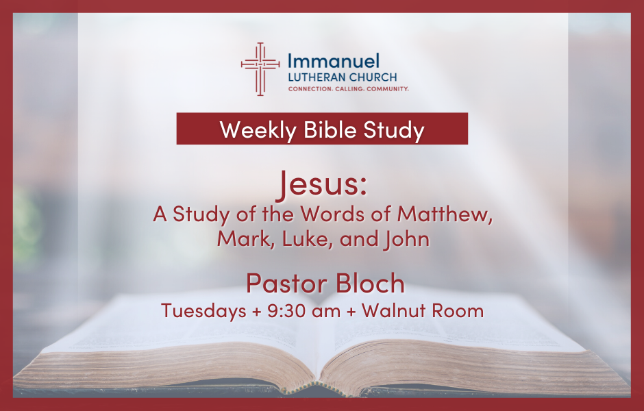 Jesus: A Study of the Words of Matthew, Mark, Luke and John | Immanuel ...