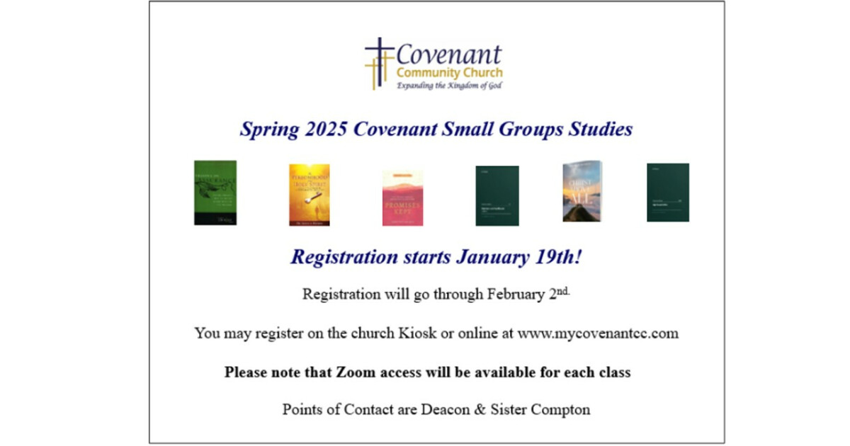Small Group 2025 Registration | Covenant Community Church