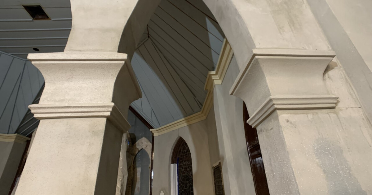 Restored Column Capitals, Credence Table, and Historic Paint | Building ...