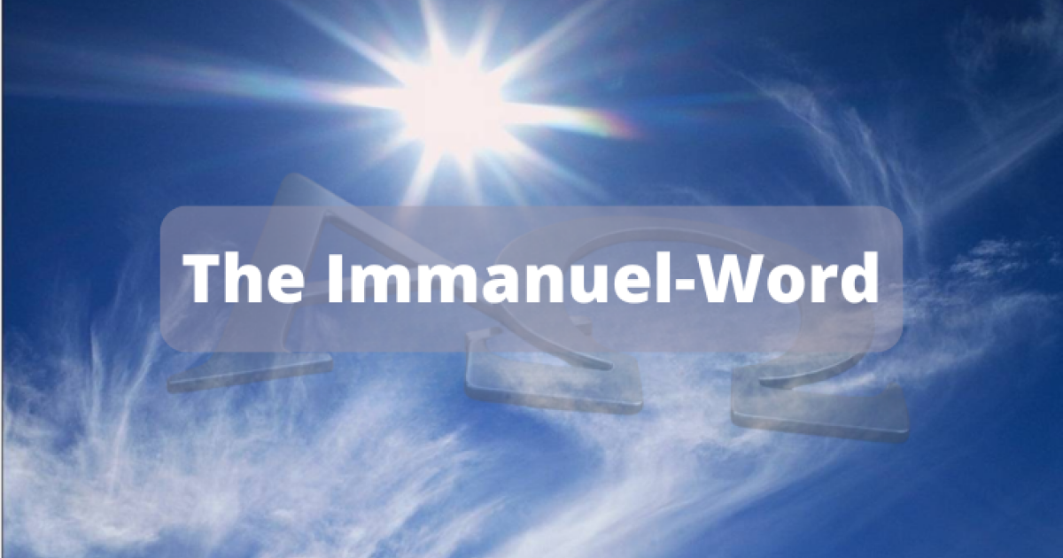 The Immanuel-Word | Livestream Worship Service Links | Good Shepherd ...