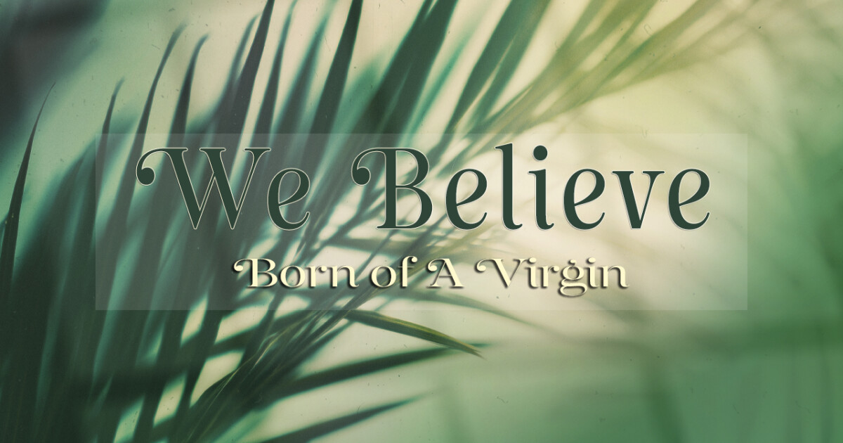 We Believe - The Apostles Creed: Born of A Virgin - Palm Sunday ...