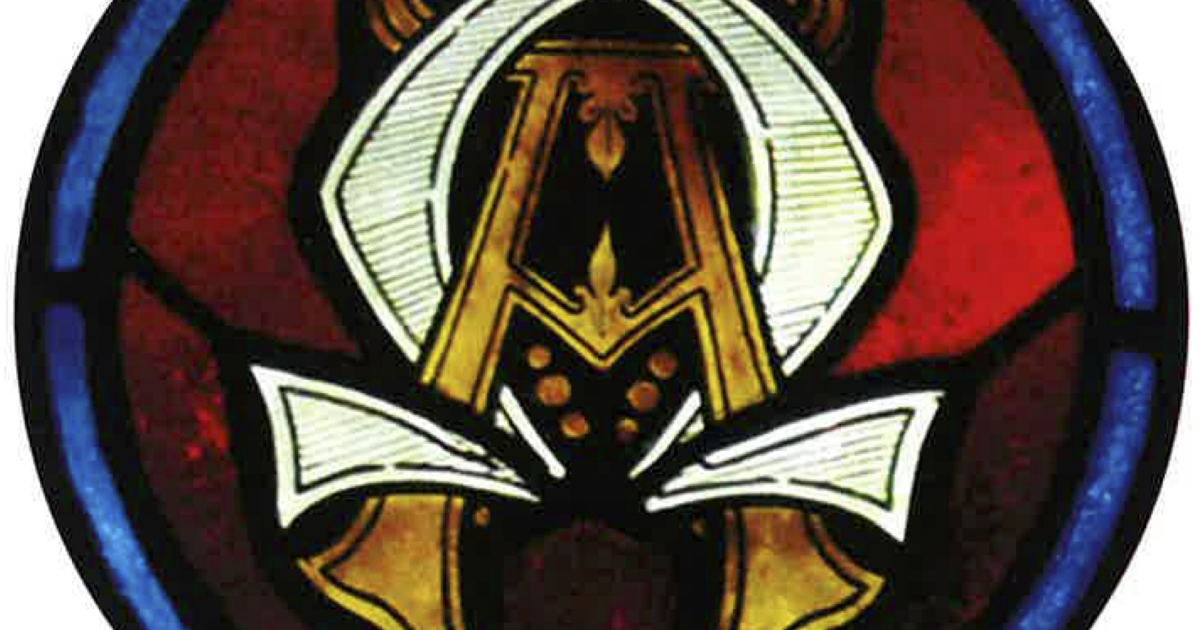 Window #17 - Alpha and Omega Roundel | The Golden Cockerel | St. Paul's ...