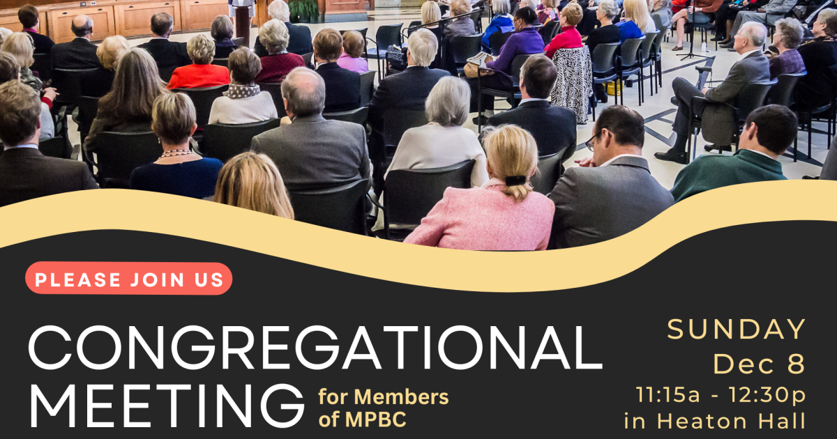 Congregational Meeting Dec 2024 | Myers Park Baptist Church