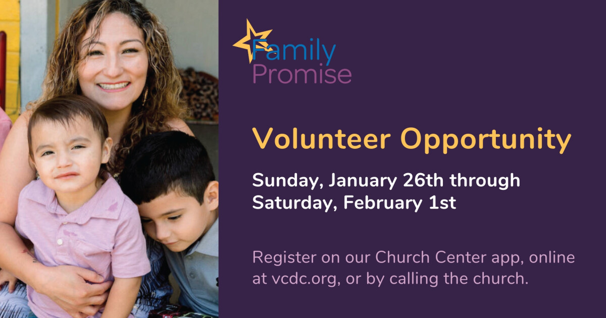 Family Promise Volunteer Opportunity | Vineyard Church Delaware County
