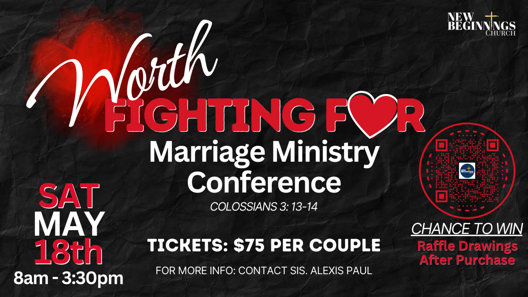 Marriage Ministry Conference | New Beginnings Church-FM