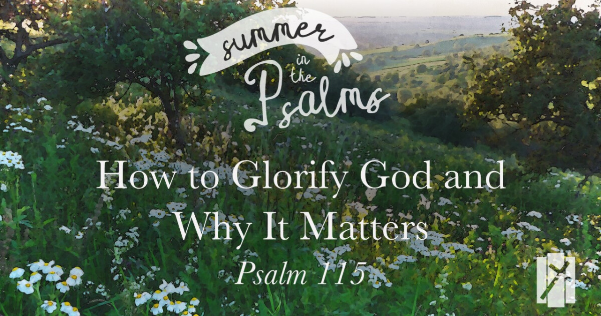 Summer in the Psalms: How to Glorify God and Why it Matters | Sermons ...