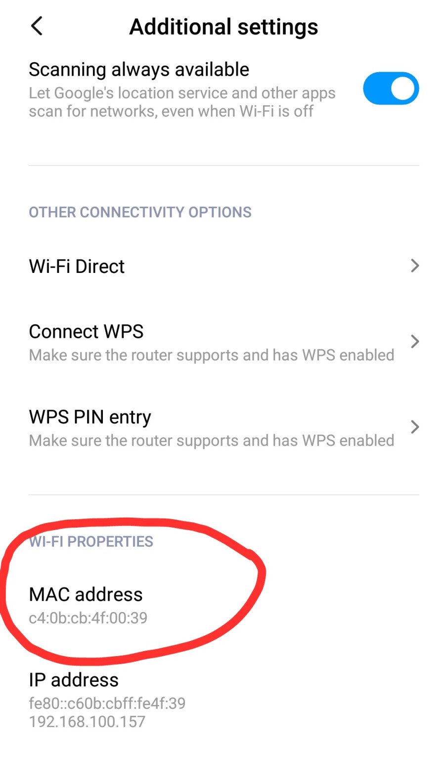 WiFi MAC Address | Help Desk | m-89114