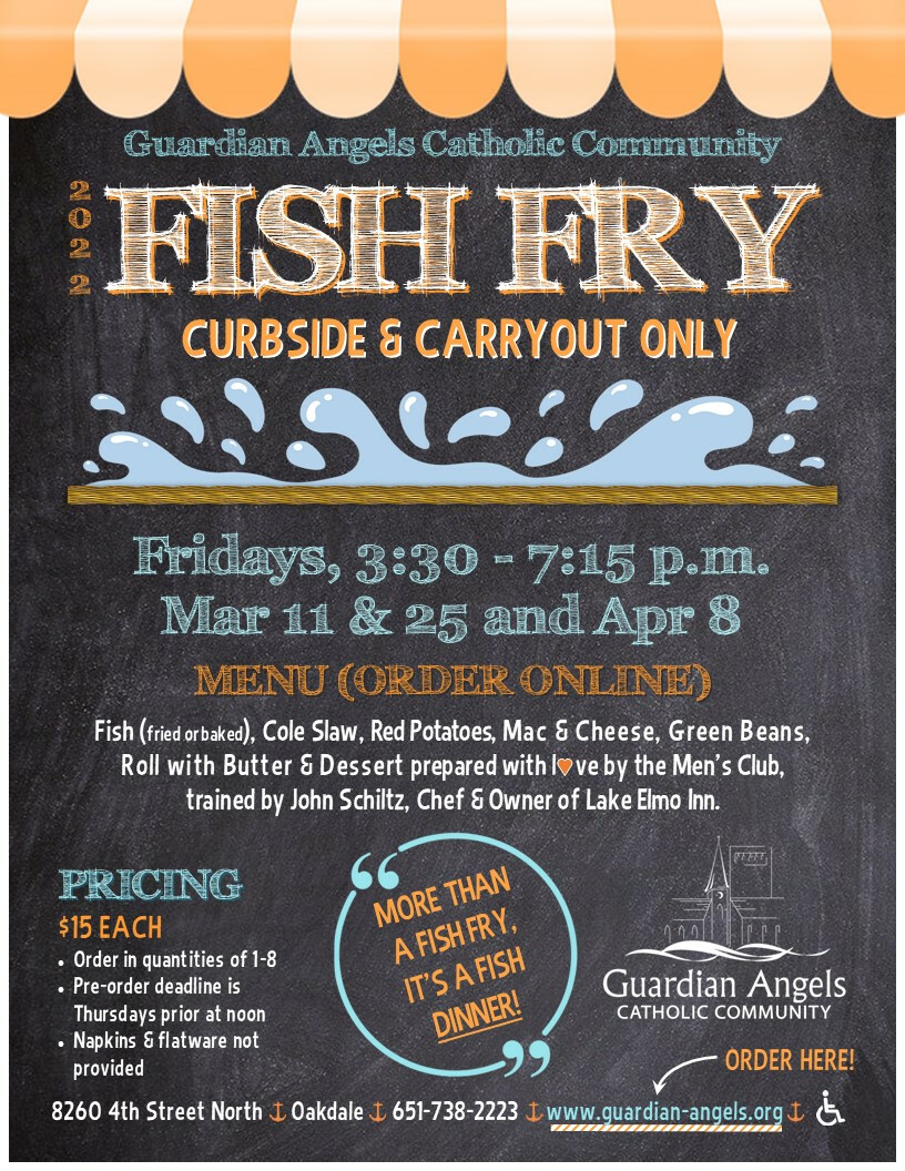 Fish Fry Dinners | Guardian Angels Catholic Community