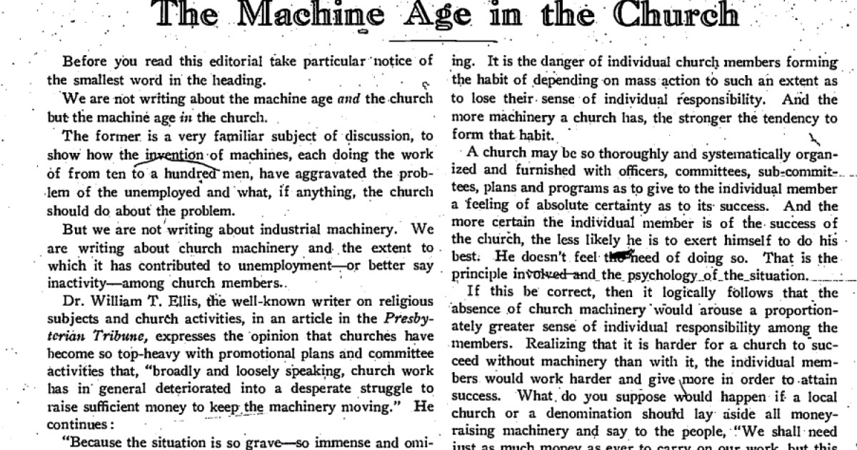 The Church Machine and Programs | CGGC eNews | Churches of God GC