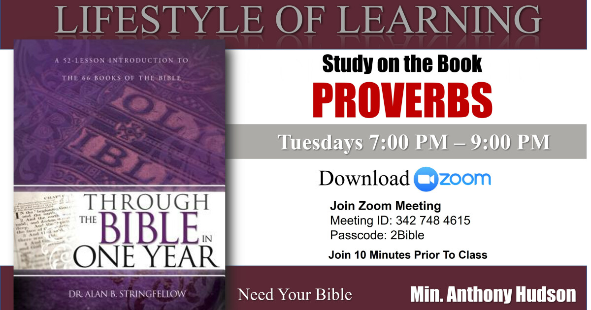 Christian Education - Study on the Book Proverbs | New Home Baptist Church