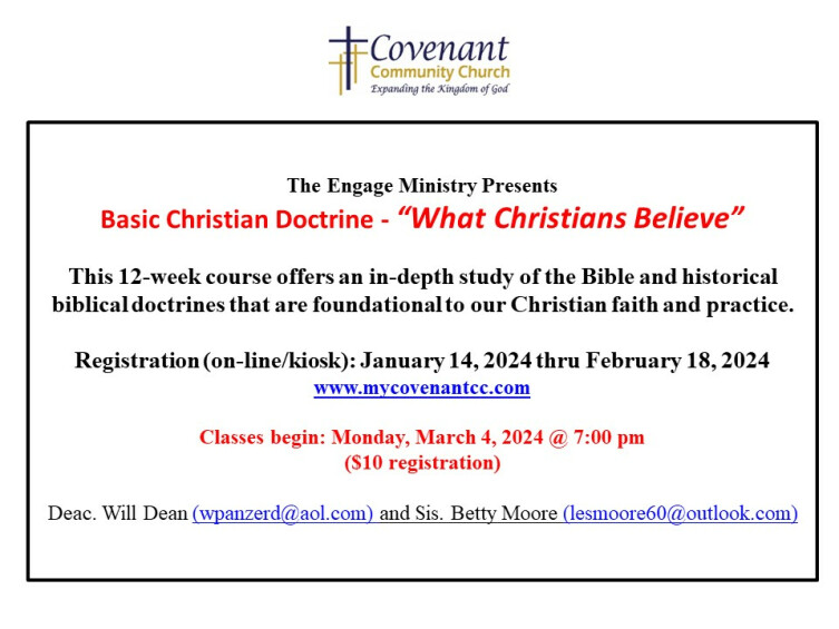 Registrations | Covenant Community Church