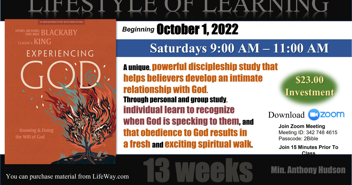 Experiencing God - Knowing & Doing the Will of God | New Home Baptist ...