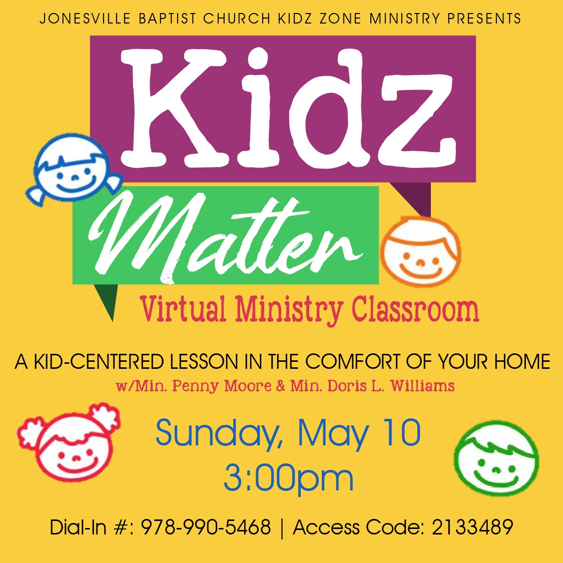 Kidz Matter Virtual Ministry Classroom | Jonesville Baptist Church