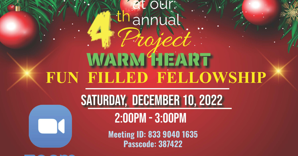 Project Warm Heart Fellowship Zoom | New Home Baptist Church