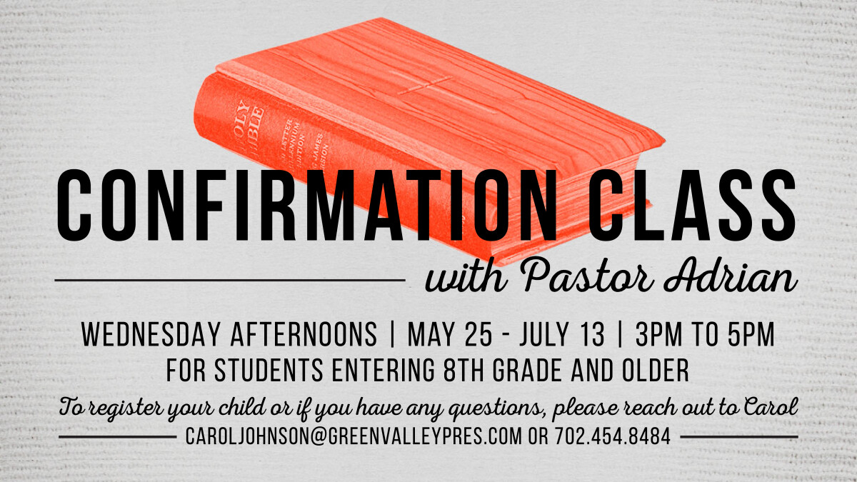 Confirmation Class | Green Valley Presbyterian