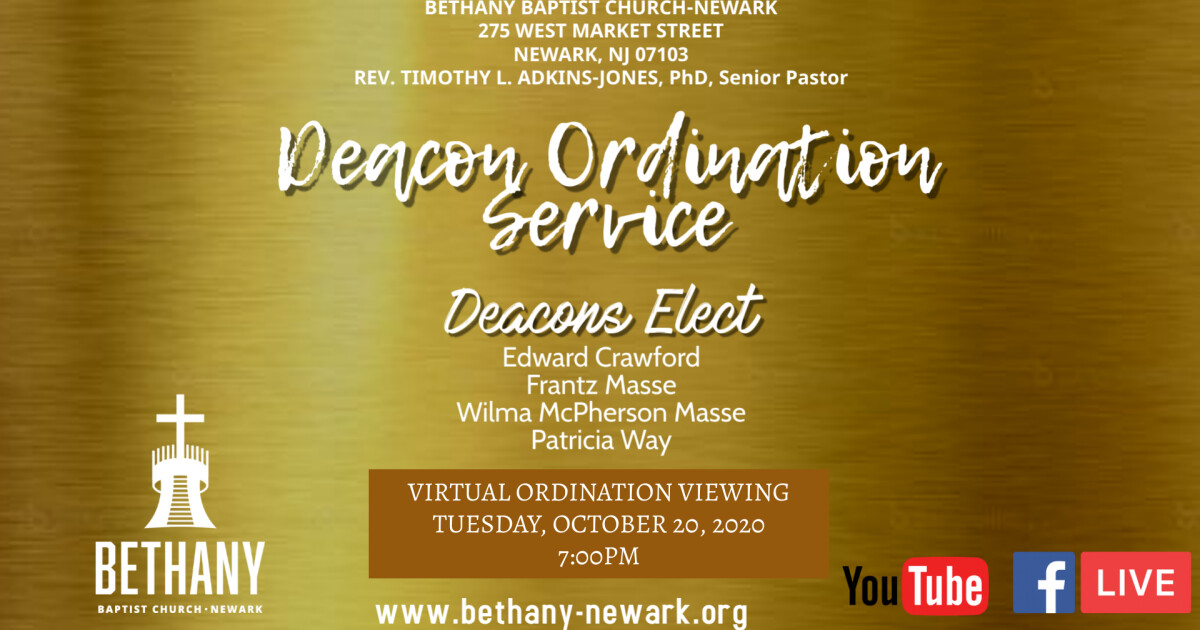 Virtual Deacon's Ordination | Bethany Baptist Church