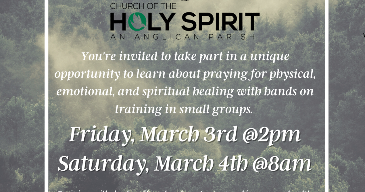 Healing Prayer Conference | Anglican Diocese of Christ Our Hope