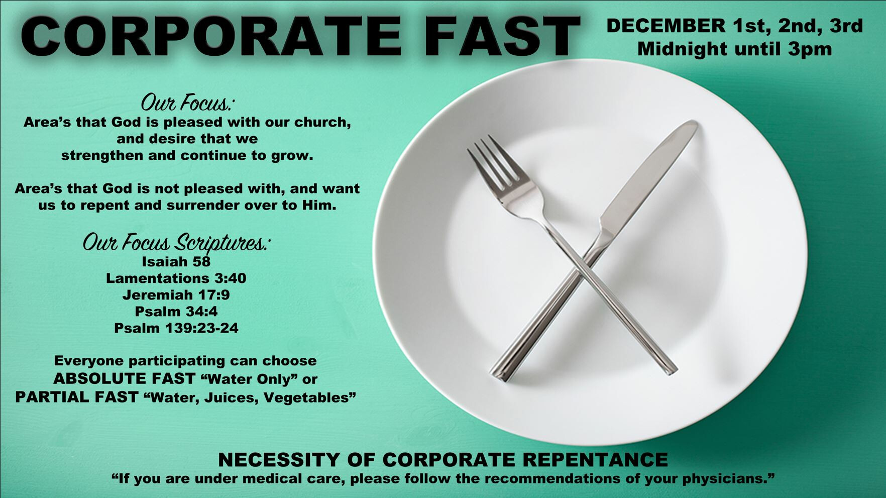 NHBC Corporate Fast | New Home Baptist Church