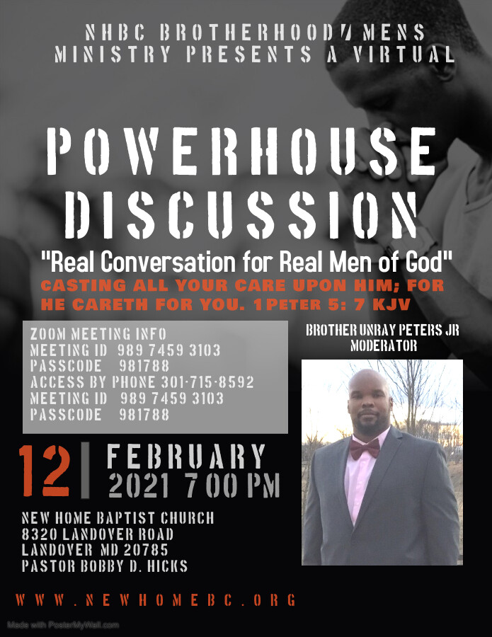 Brotherhood Ministry "Powerhouse Discussion" | New Home Baptist Church