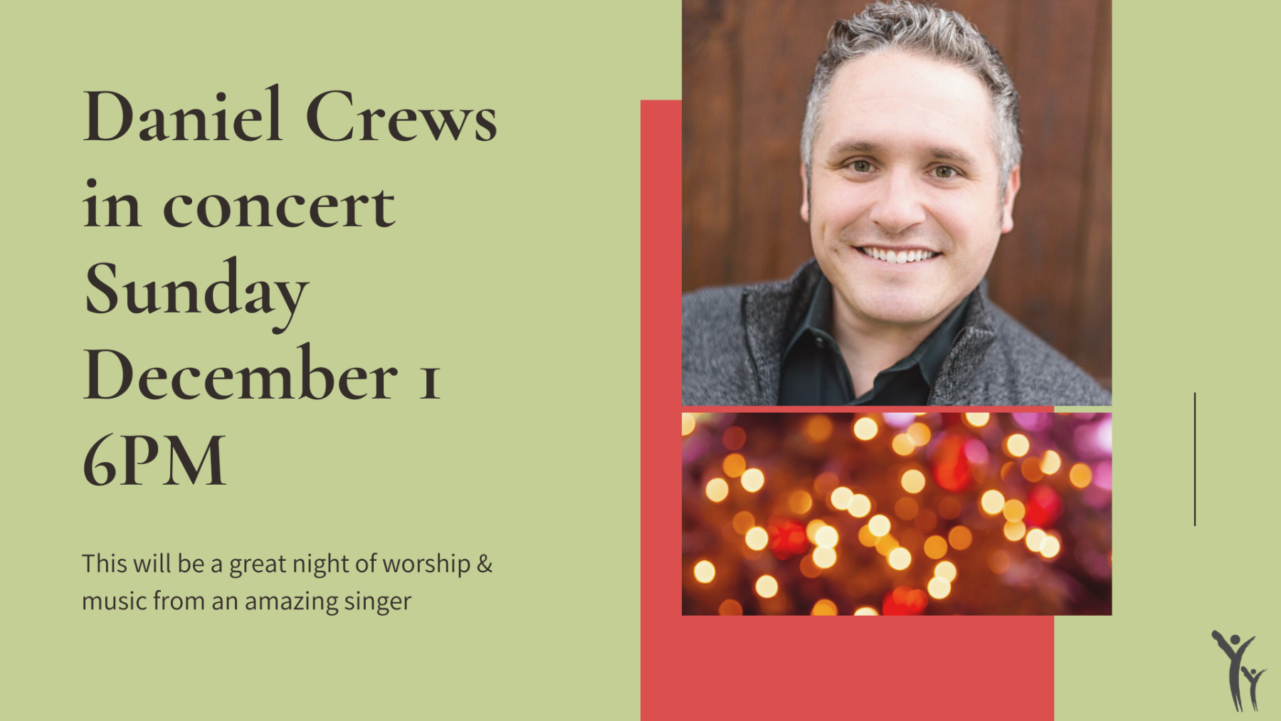 Daniel Crews in concert December 1 @ 6pm | Second Baptist Church Lancaster