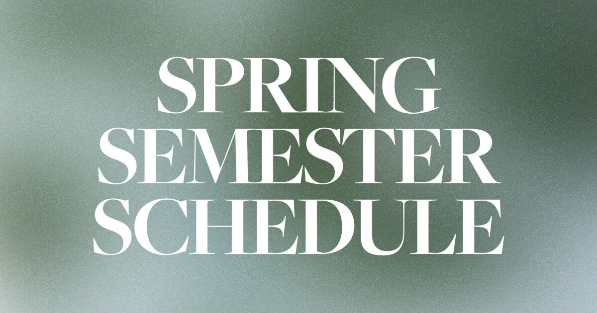 Spring Semester Schedule | New Vision Baptist Church