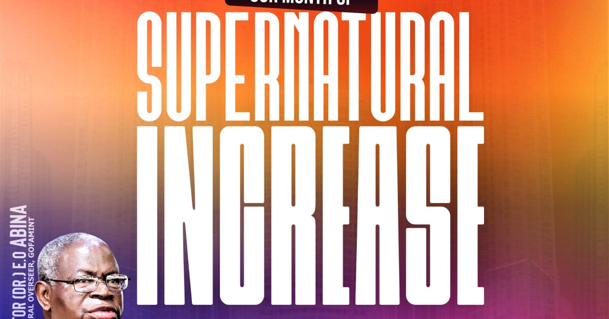 September - Our Month of Supernatural Increase | Monthly Declarations | Gospel Faith Mission ...