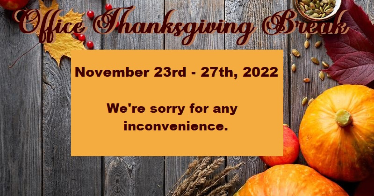 Church Office Thanksgiving Break | McAllen First UMC